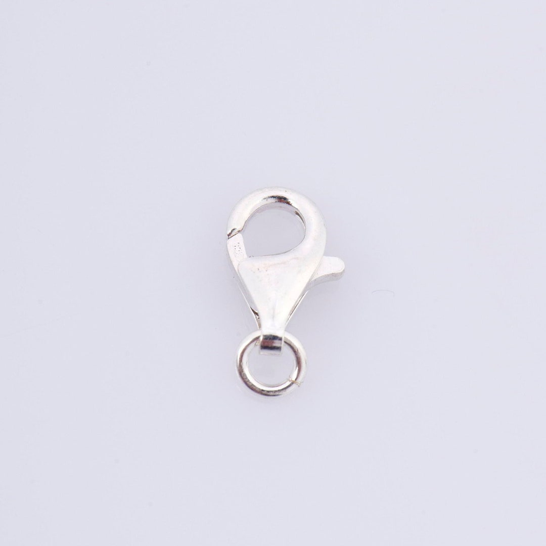 925 Sterling Silver Lobster Clasp, Solid Silver Trigger Clasp, Silver ...