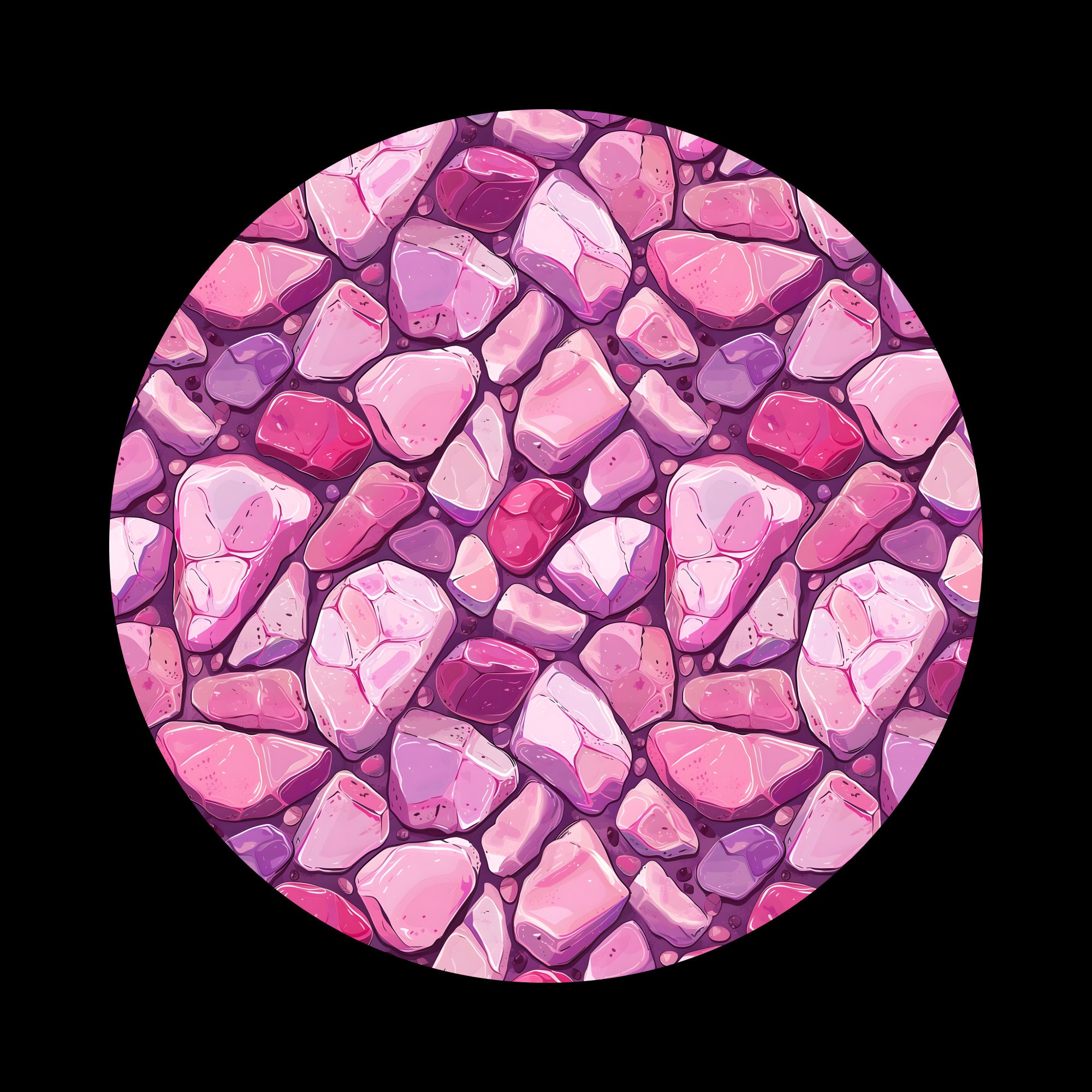 Barbie Dreamhouse Inspired Seamless Pattern - High-resolution Pink Rock ...