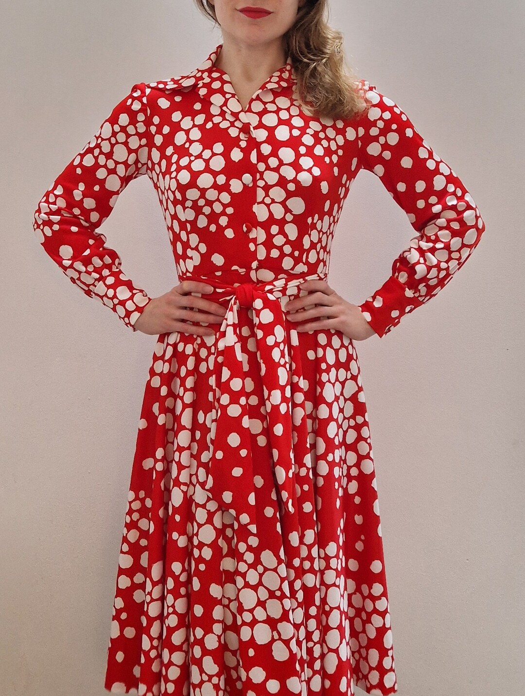 1970s Vintage 'gail Gray' ILGWU Union Made Red and White Patterned ...
