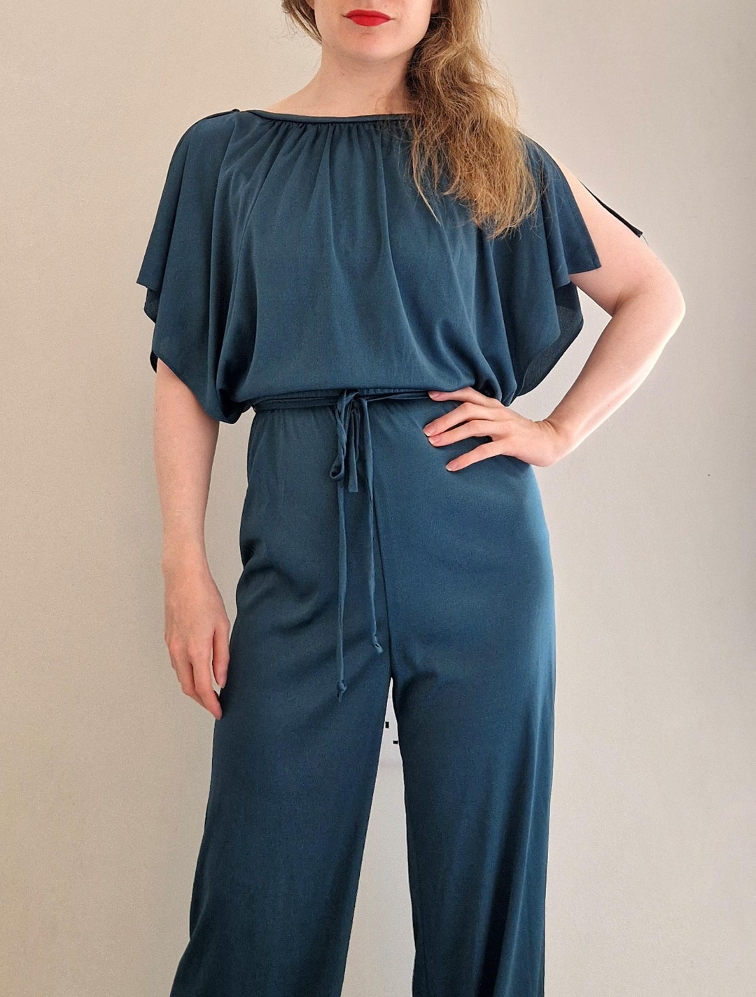 1970s Vintage 'vicky Vaughn Junior' Dark Green Blue Teal Zip up Disco ...