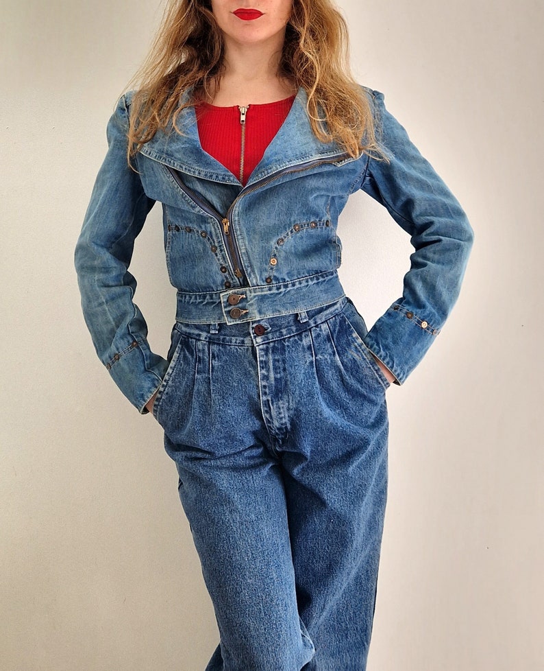 1980s 'peter Golding' Rare Designer Vintage Cropped - Etsy