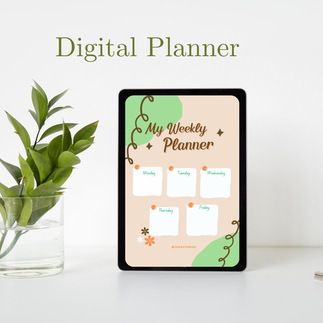 DIGITAL Weekly Planner ,PRINTABLE Planner,planner ,work Planner ,modern ...