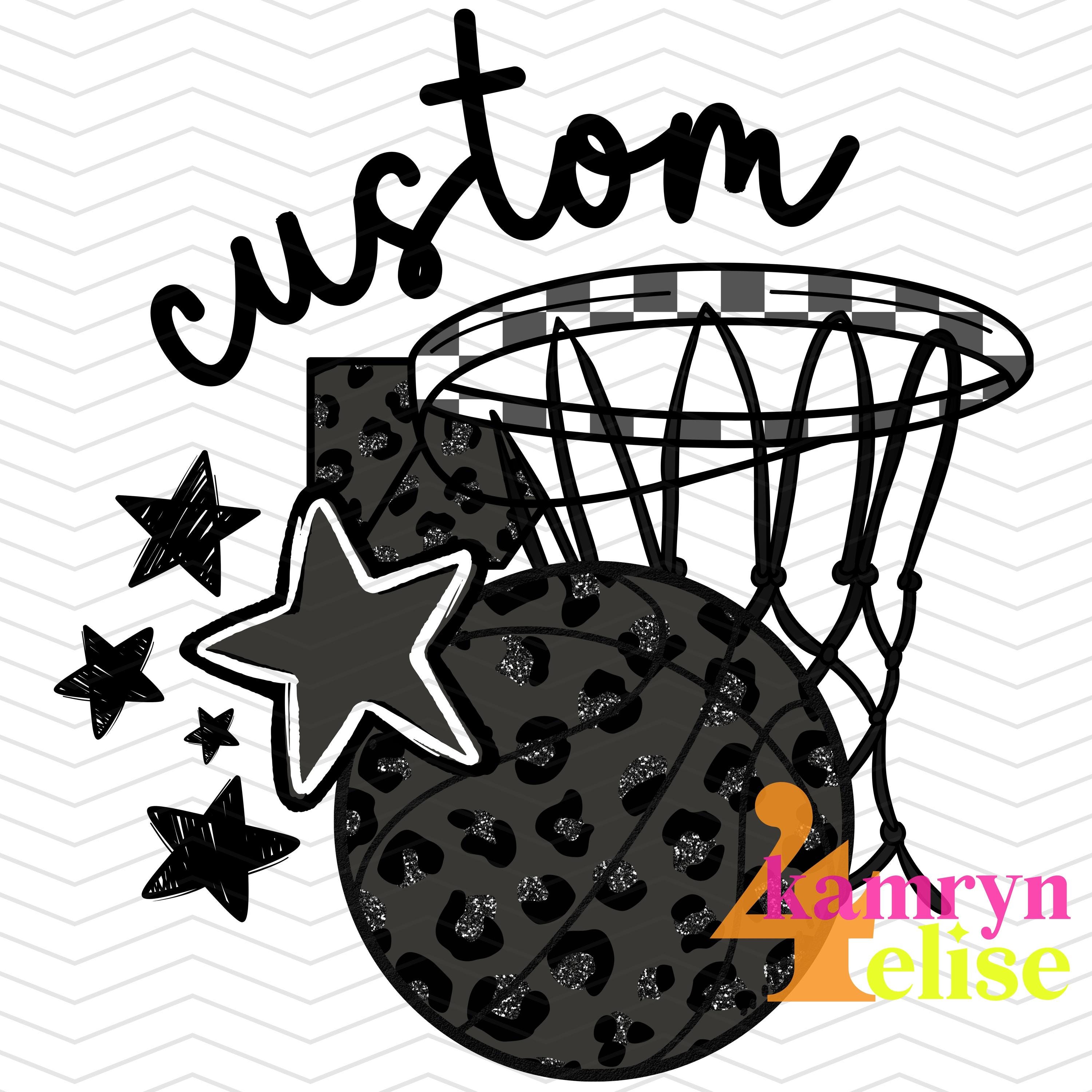 Custom Leopard or Camo Basketball Design, PNG Basketball, Team Spirit ...
