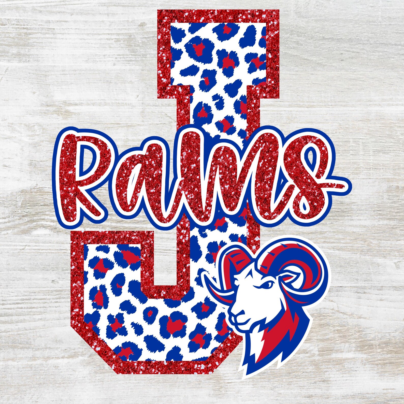 PNG Custom Leopard Faux Glitter Letter Mascot School ; Team Spirit ...