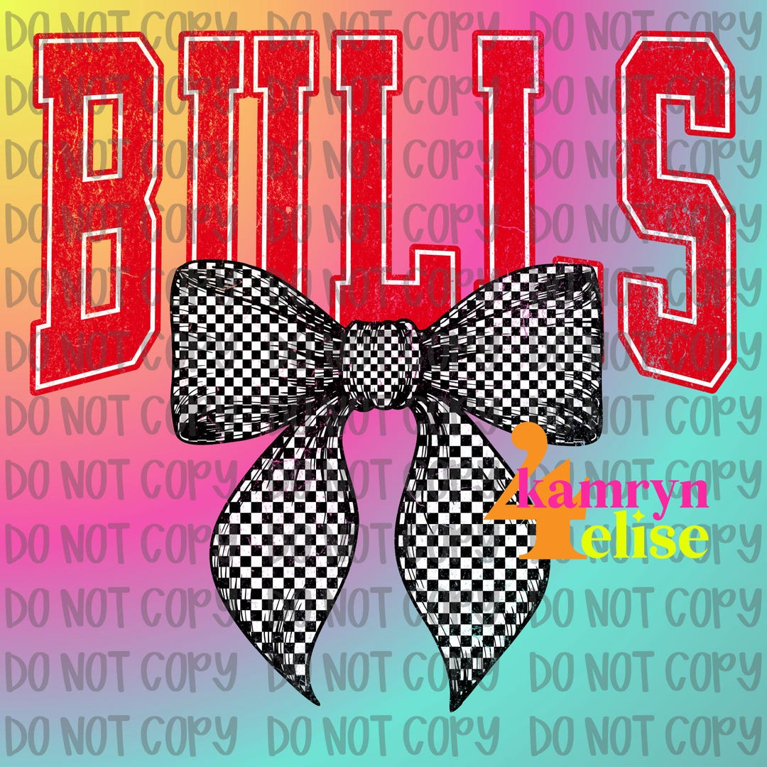 Bulls Bow PNG | Retro Basketball Bow Design | Red & Black PNG ...