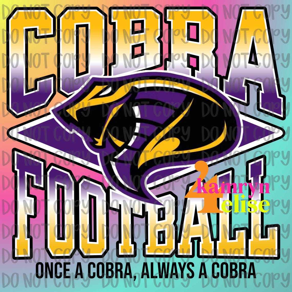 Cobra Football PNG | Mascot Sports Team | School Spirit PNG | Game Day ...