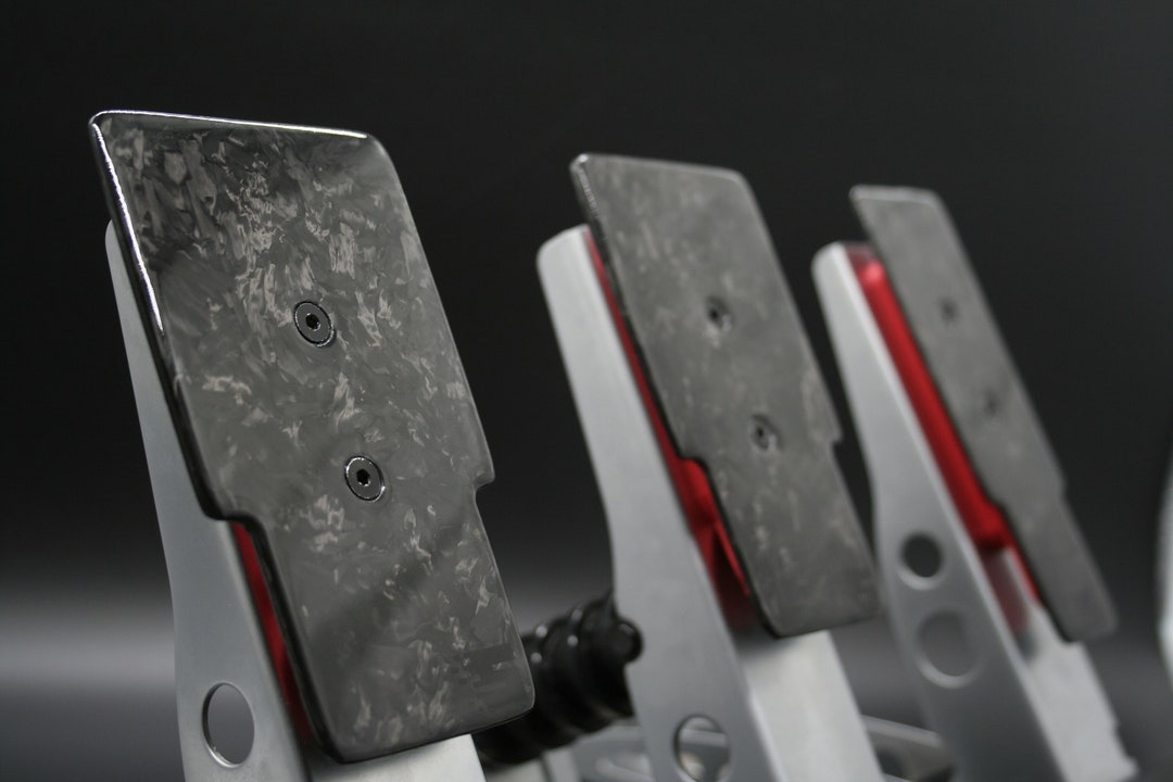 Forged Carbon Fiber Pedal Plates Tuning Kit for Fanatec CSL Pedals Moza ...