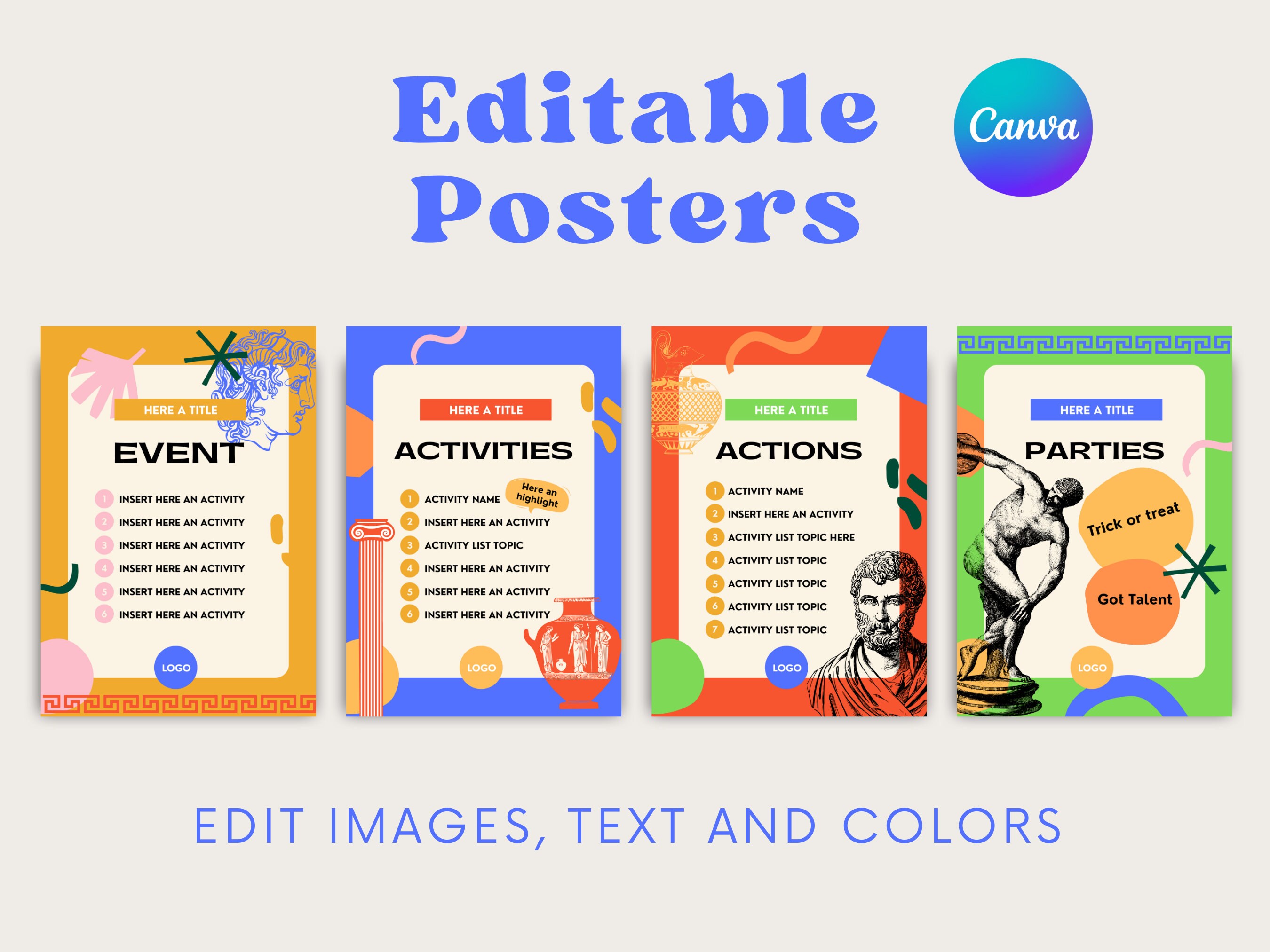 EDITABLE POSTER CANVA Template Poster Event Party Invitation - Etsy ...