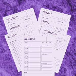 Weekly Daily Chore Chart for Kids Responsibility Chart Homeschool My ...