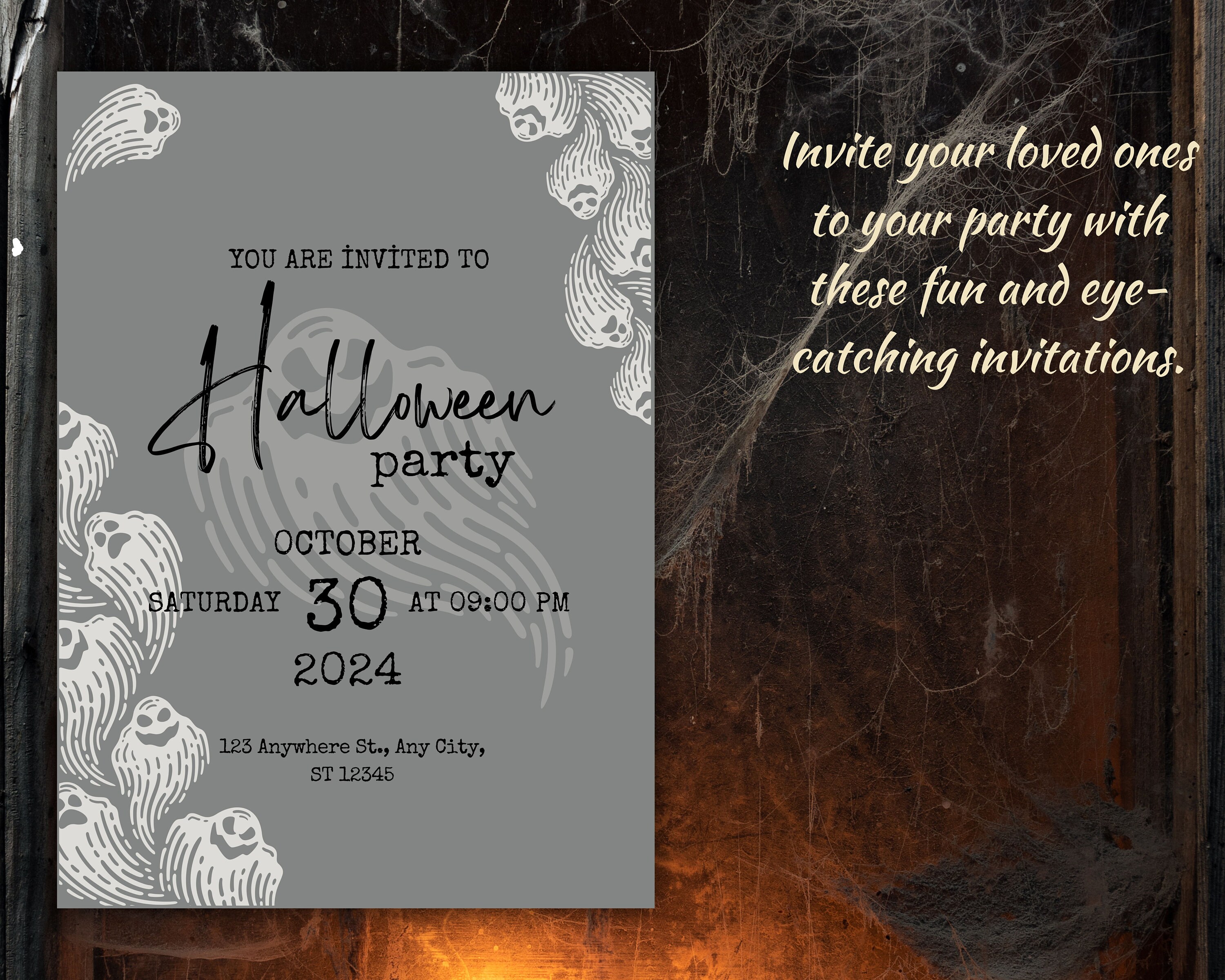 Vintage Halloween Invitations Halloween Party Invite Antique - Etsy