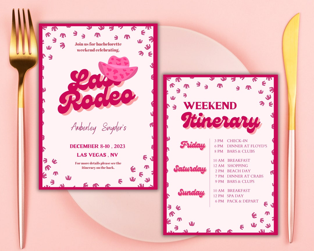 Perfect Rodeo Bachelorette Party Downloadable Invitation TEMPLATE She ...