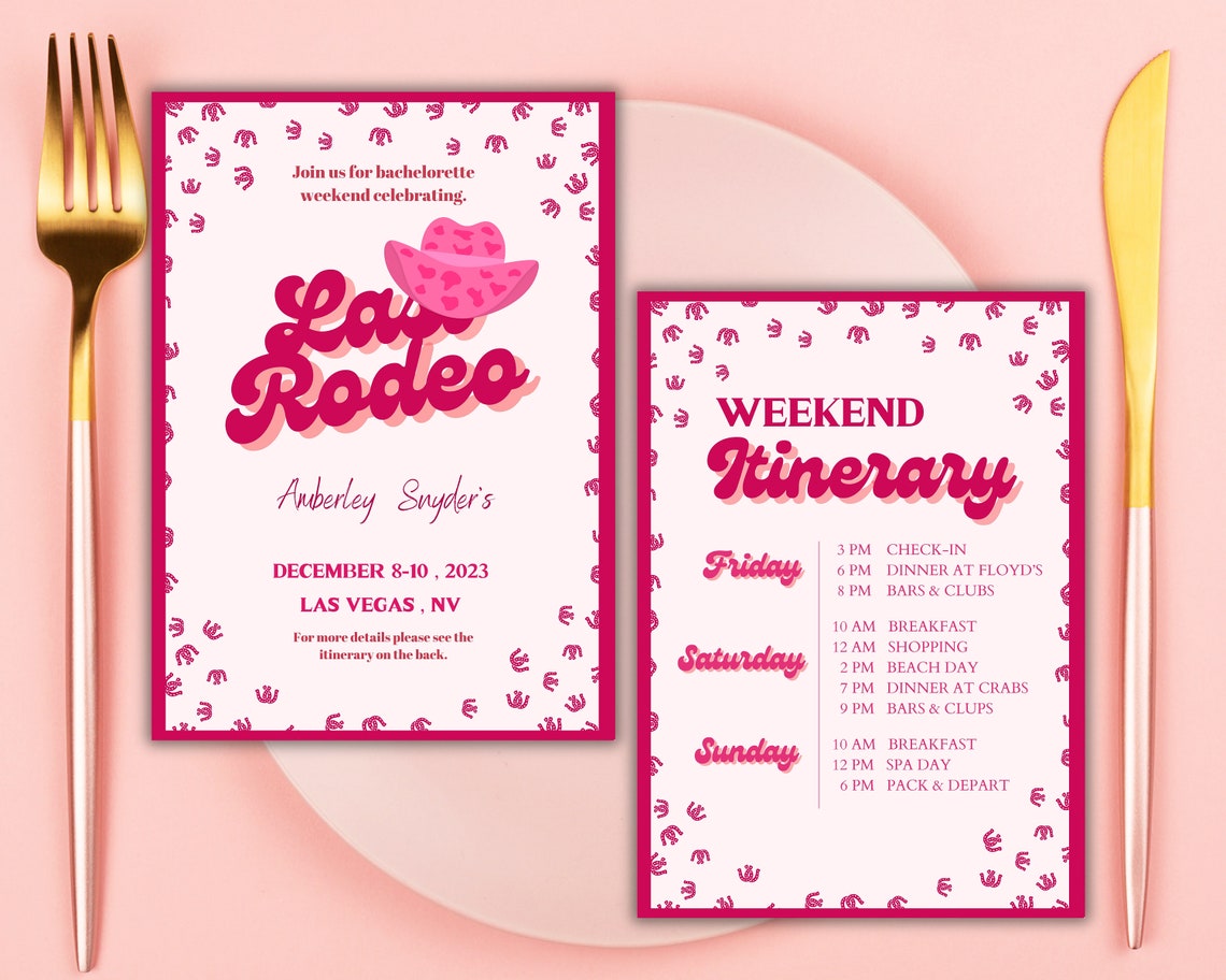 Perfect Rodeo Bachelorette Party Downloadable Invitation TEMPLATE She ...