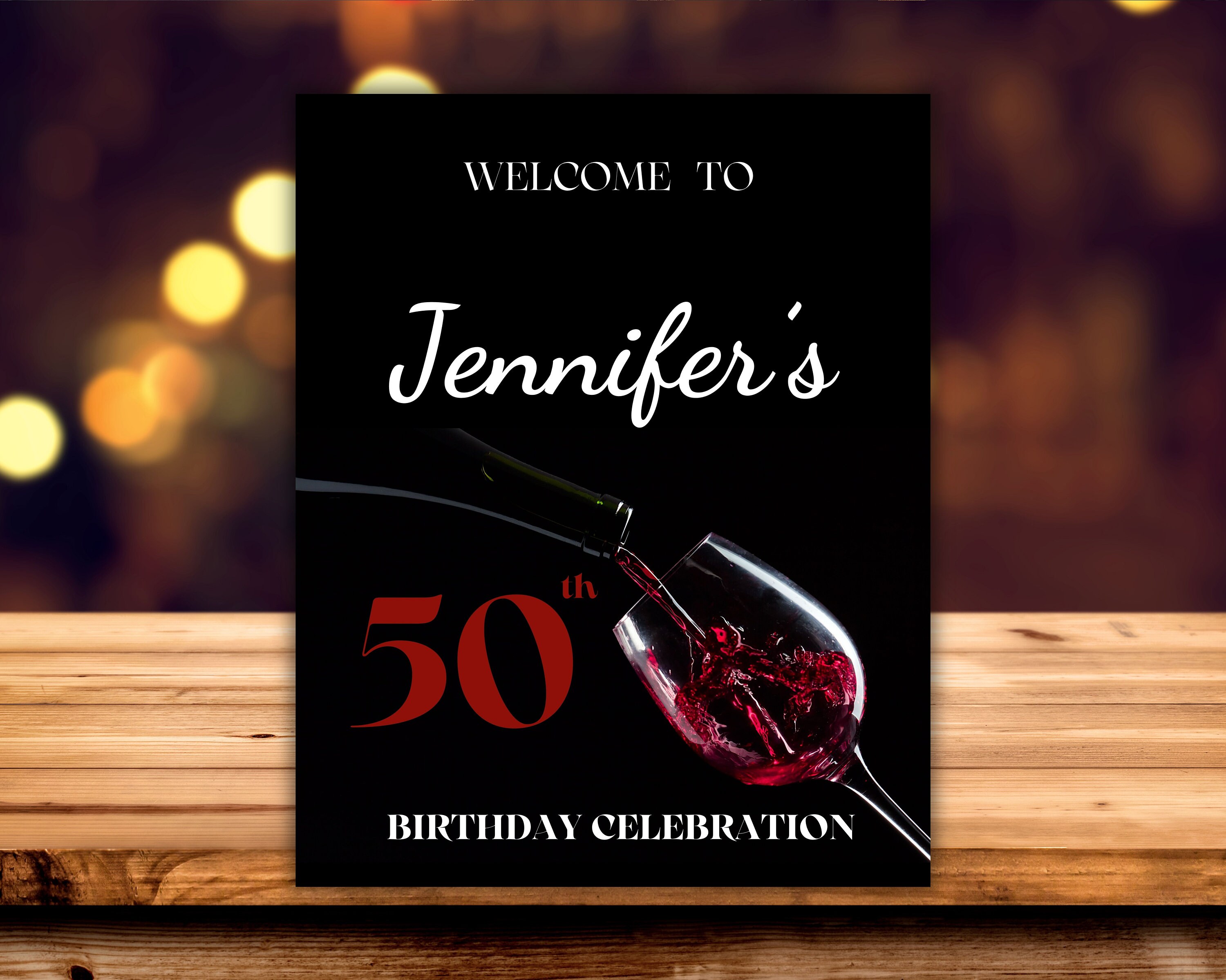 Editable Woman's Birthday Welcome Sign Template - Etsy