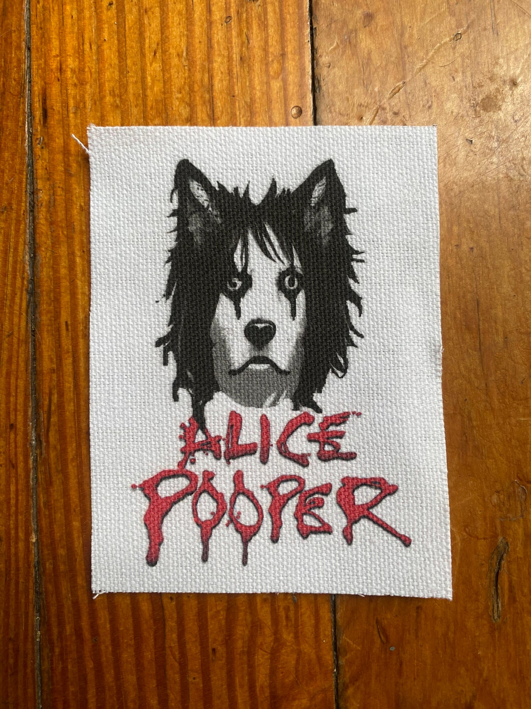 Alice Pooper Punk Rock Dog Canvas Color Patch - Etsy