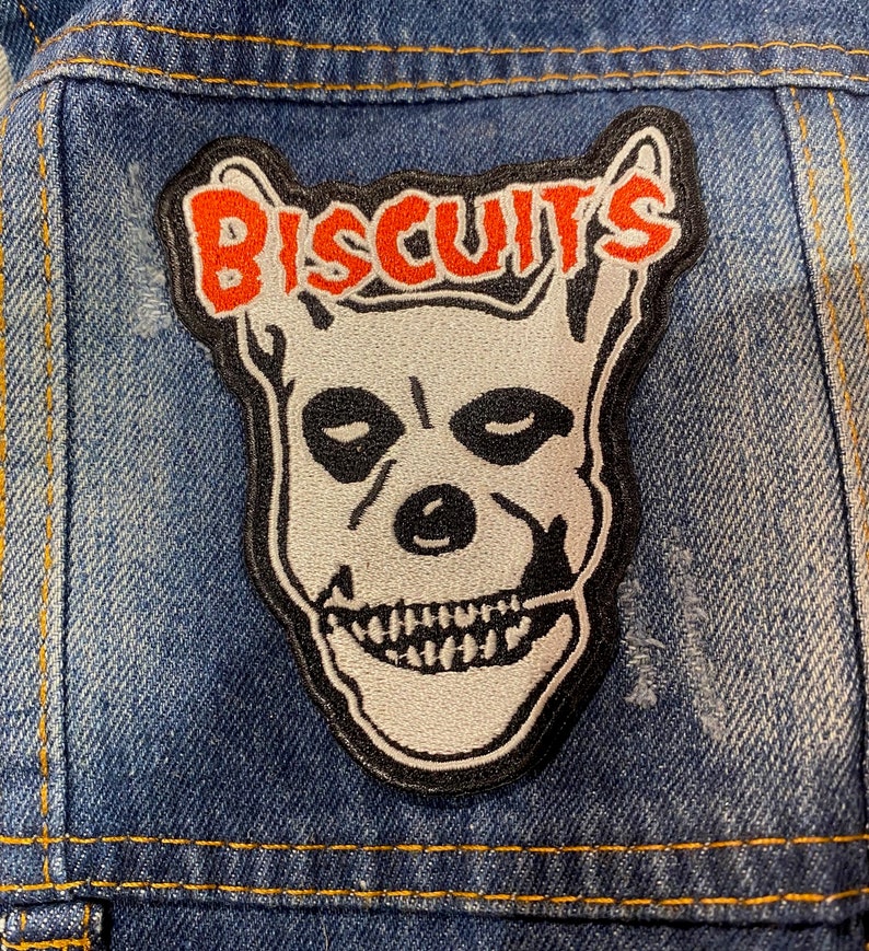 Biscuits Punk Rock Dog Embroidered Patch - Etsy