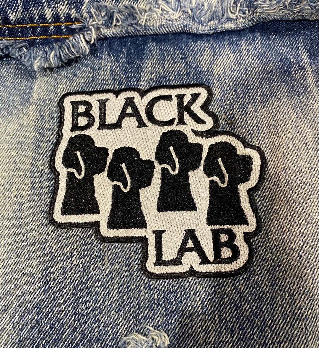 Black Lab Punk Rock Dog Embroidered Patch - Etsy