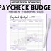 Paycheck Budget Printable Digital Download PDF, Budget Planner, Budget ...