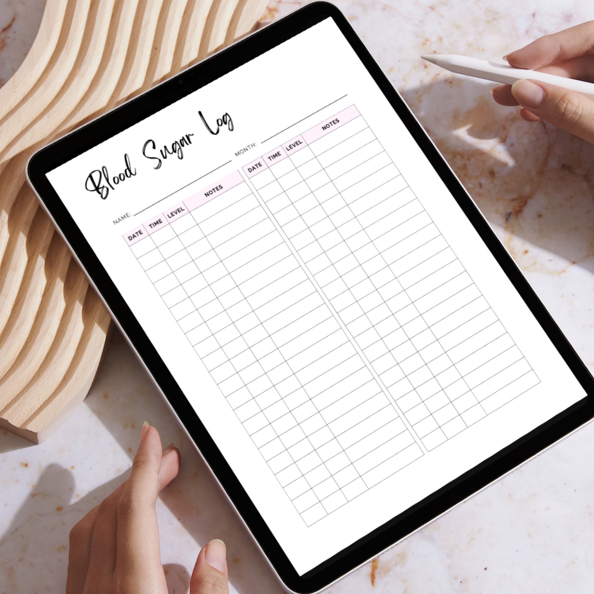 Blood Sugar Log Digital Download, Blood Glucose Tracker, Diabetes Log ...