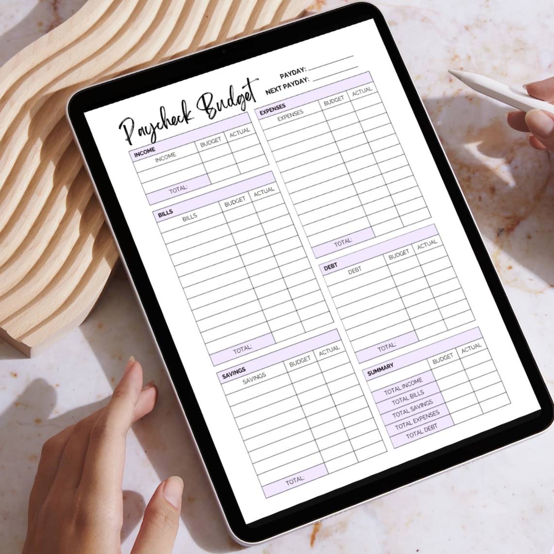Paycheck Budget Printable Digital Download PDF, Budget Planner, Budget ...