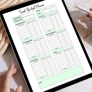 Travel Budget Planner Digital Download Printable PDF, Vacation Budget ...