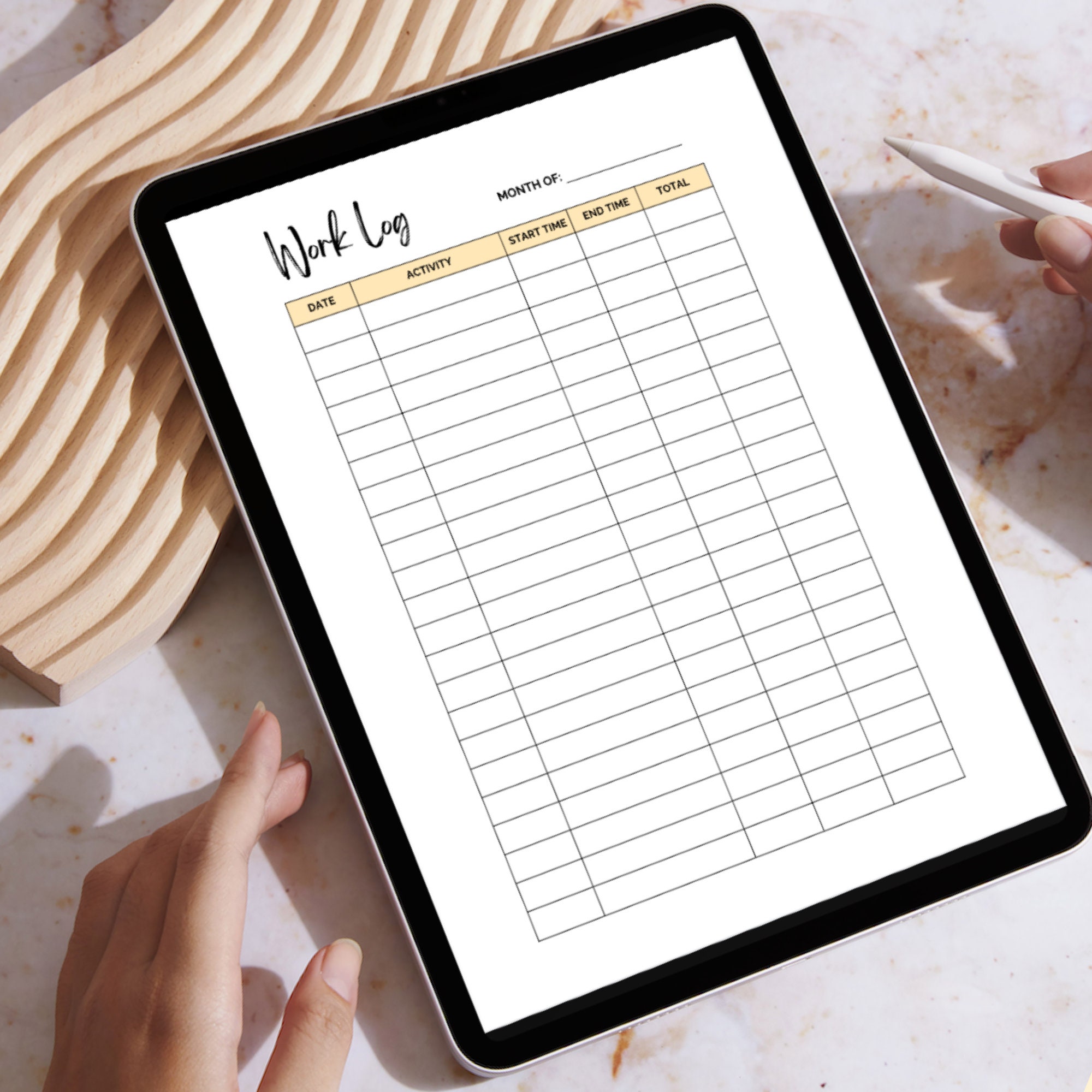 Work Log Digital Download Printable PDF, Work Tracker, Log Work Hours ...