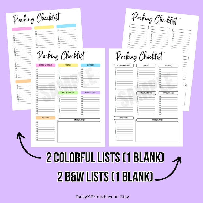 Vacation Packing Checklist, Aesthetic Packing Checklist, Trip Checklist ...