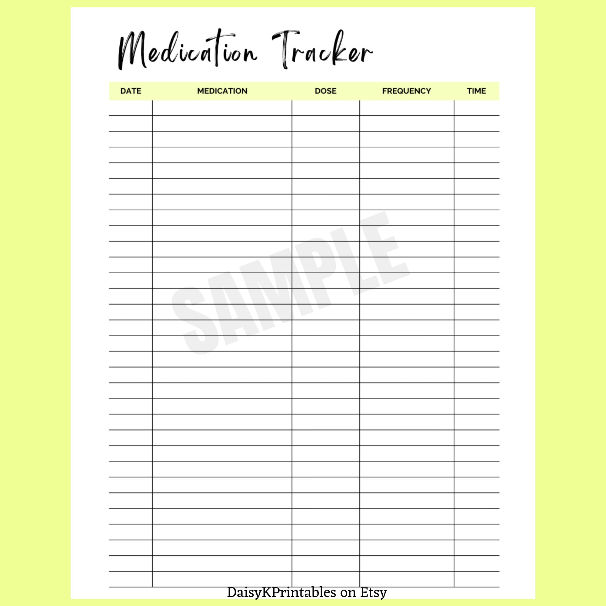 Medication Tracker Printable, Medication Log, Medicine Tracker ...
