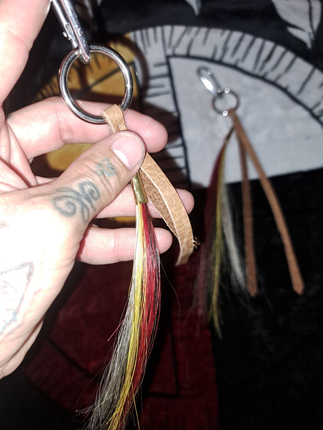 Four Directions Horse Hair Keychain - Etsy