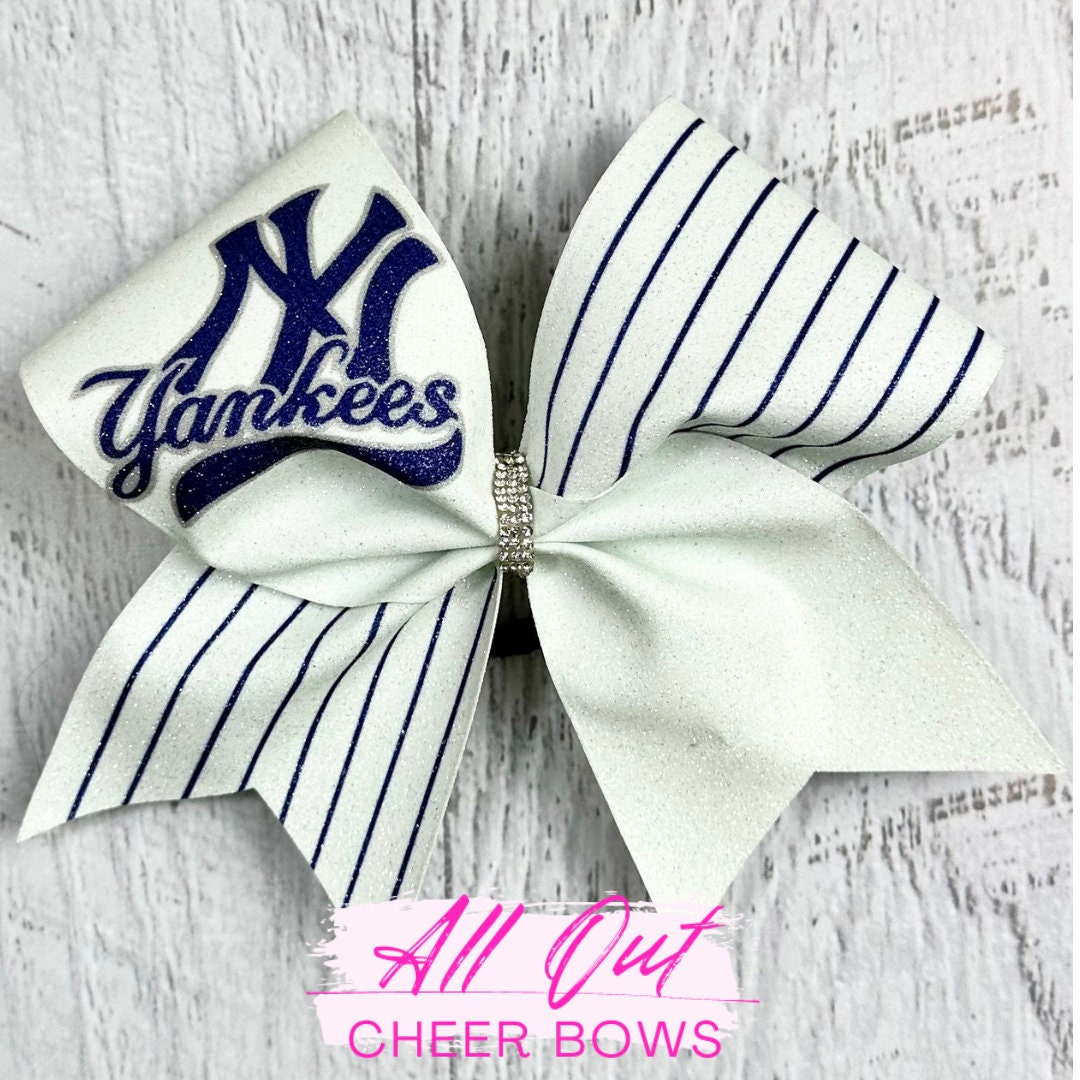Yankees Cheer Bow Sublimated Cheer Bow - Etsy