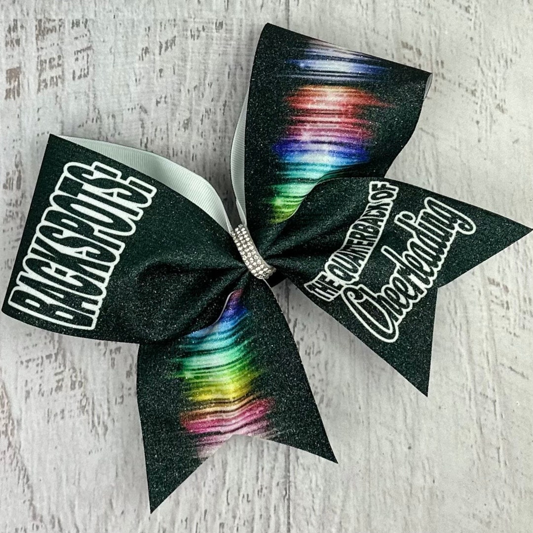Back Spot the Quarterback of Cheerleading Cheer Bow - Sublimated Cheer ...