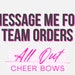 Back Spot the Quarterback of Cheerleading Cheer Bow - Sublimated Cheer ...