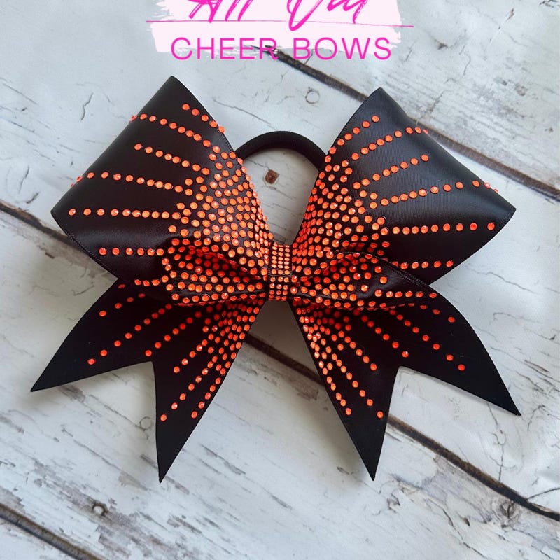 Cheer Bow Orange Black - Etsy