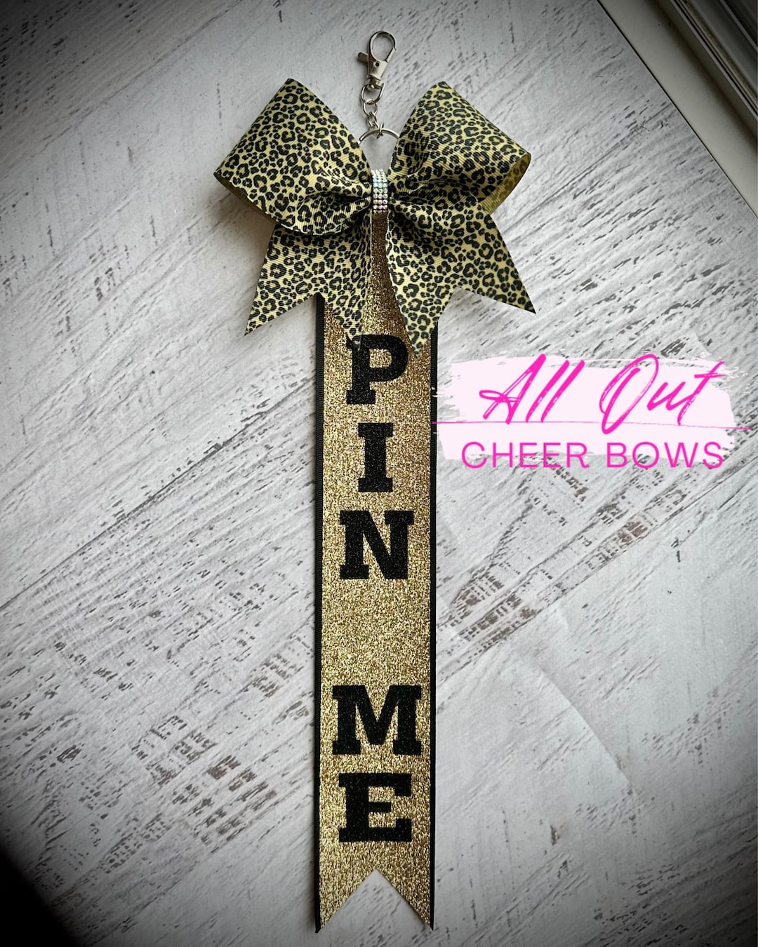 Cheerleading Pin-me Ribbon – Team Spirit Accessory - Bag Tag - Etsy