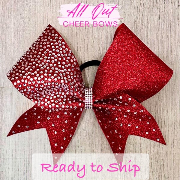 Red Cheer Bow - Etsy