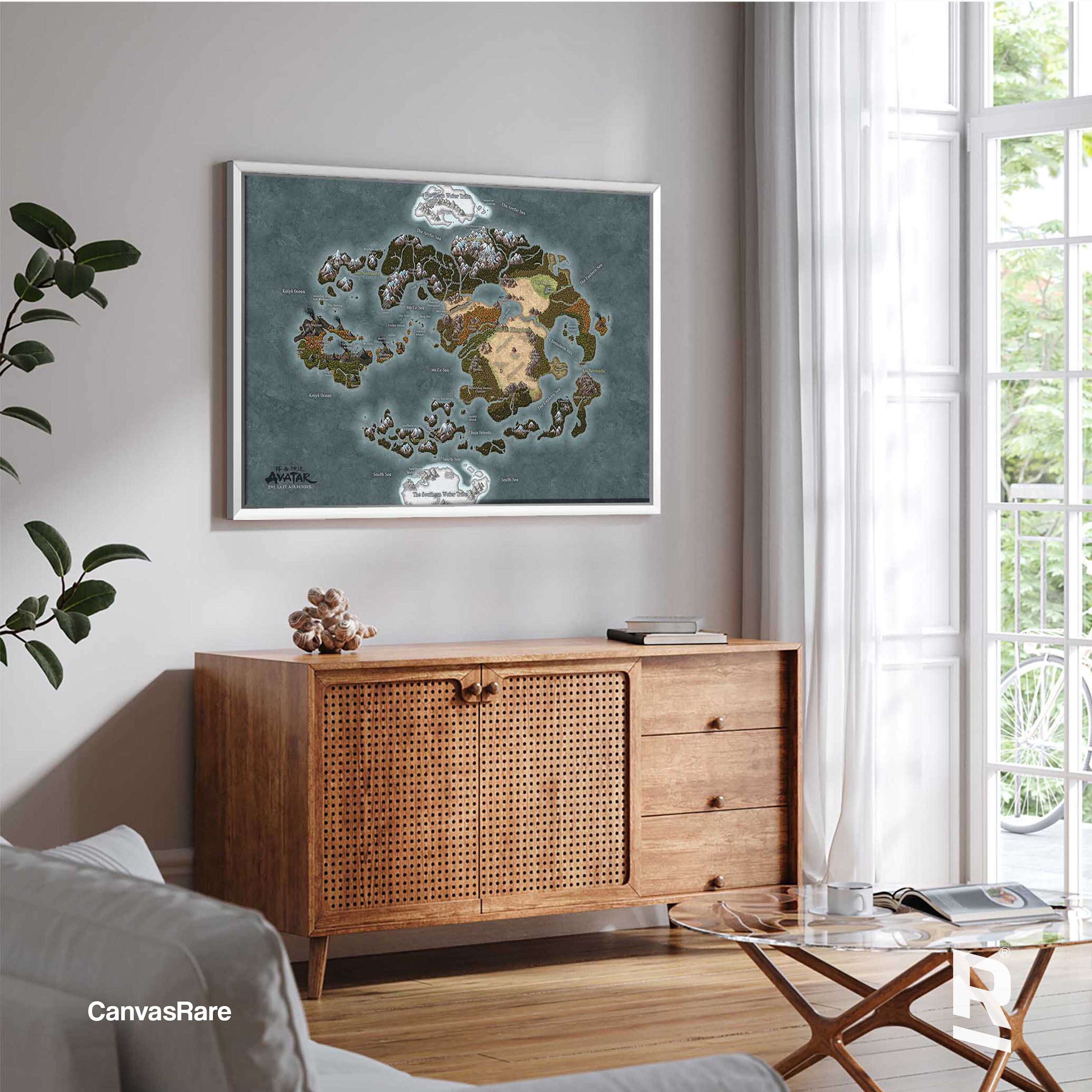 Map of Avatar: the Last Airbender Avatar World Map Canvas - Etsy