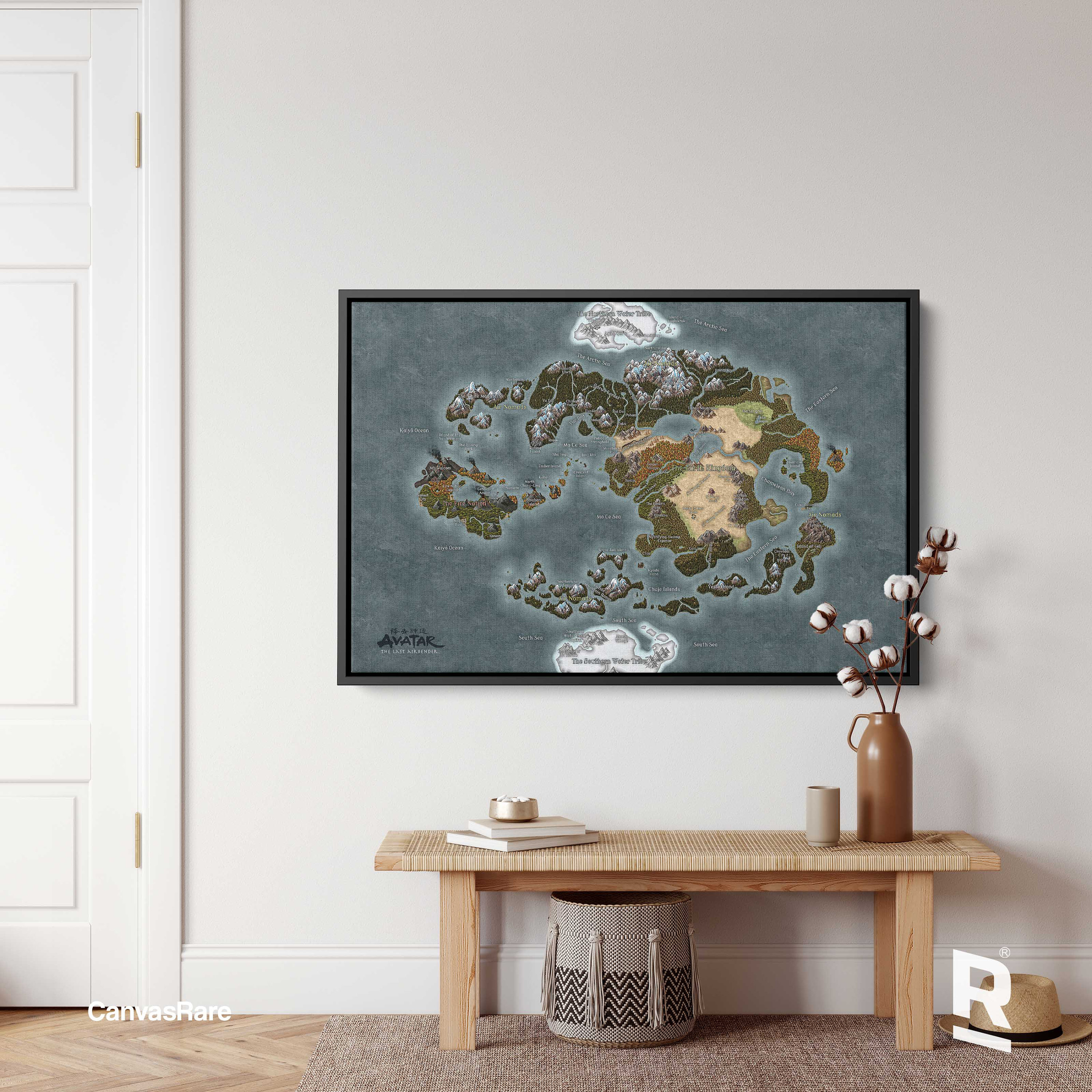 Map of Avatar: the Last Airbender Avatar World Map Canvas - Etsy