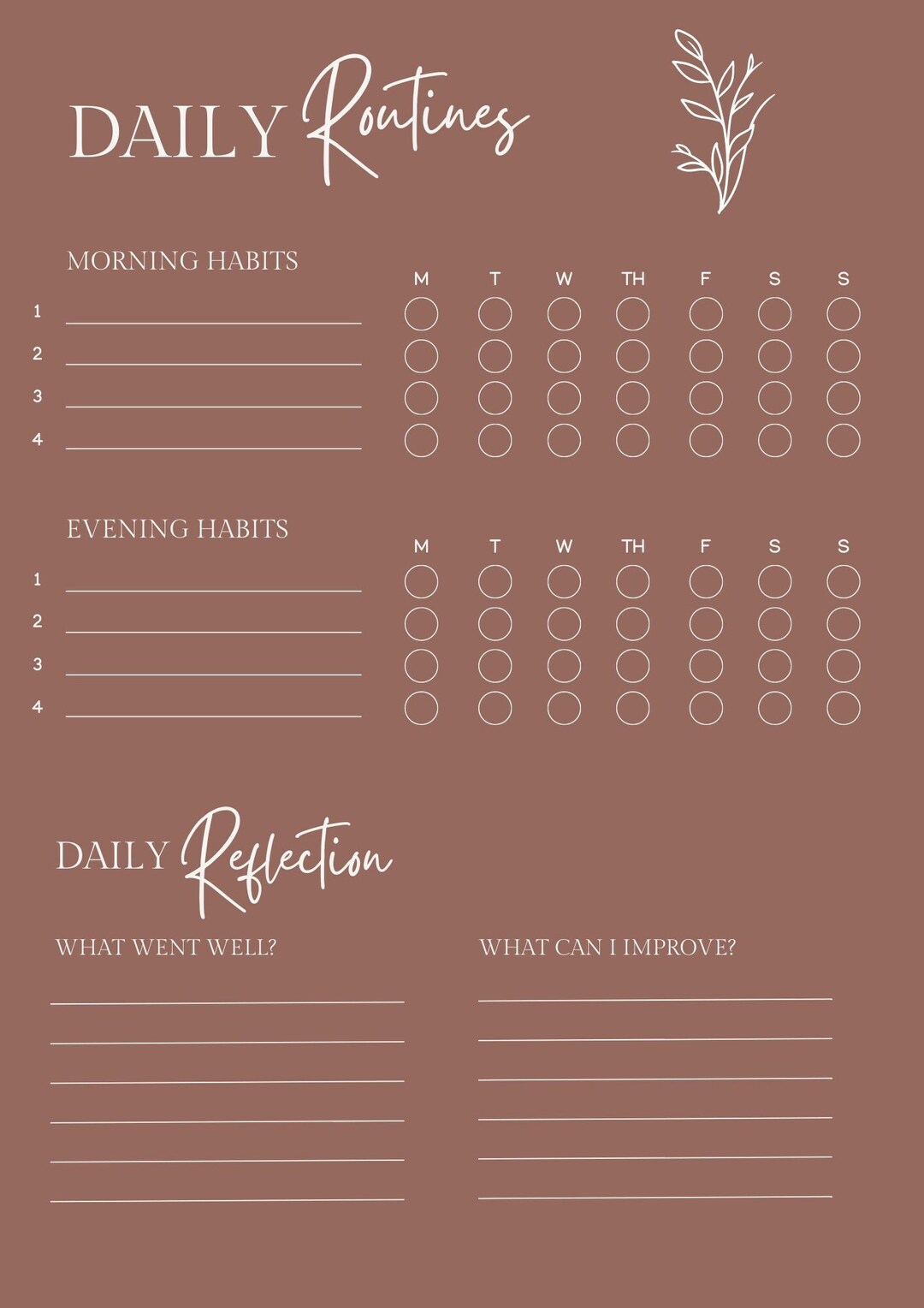 Boho Daily Routine Guide - Digital Download - Etsy