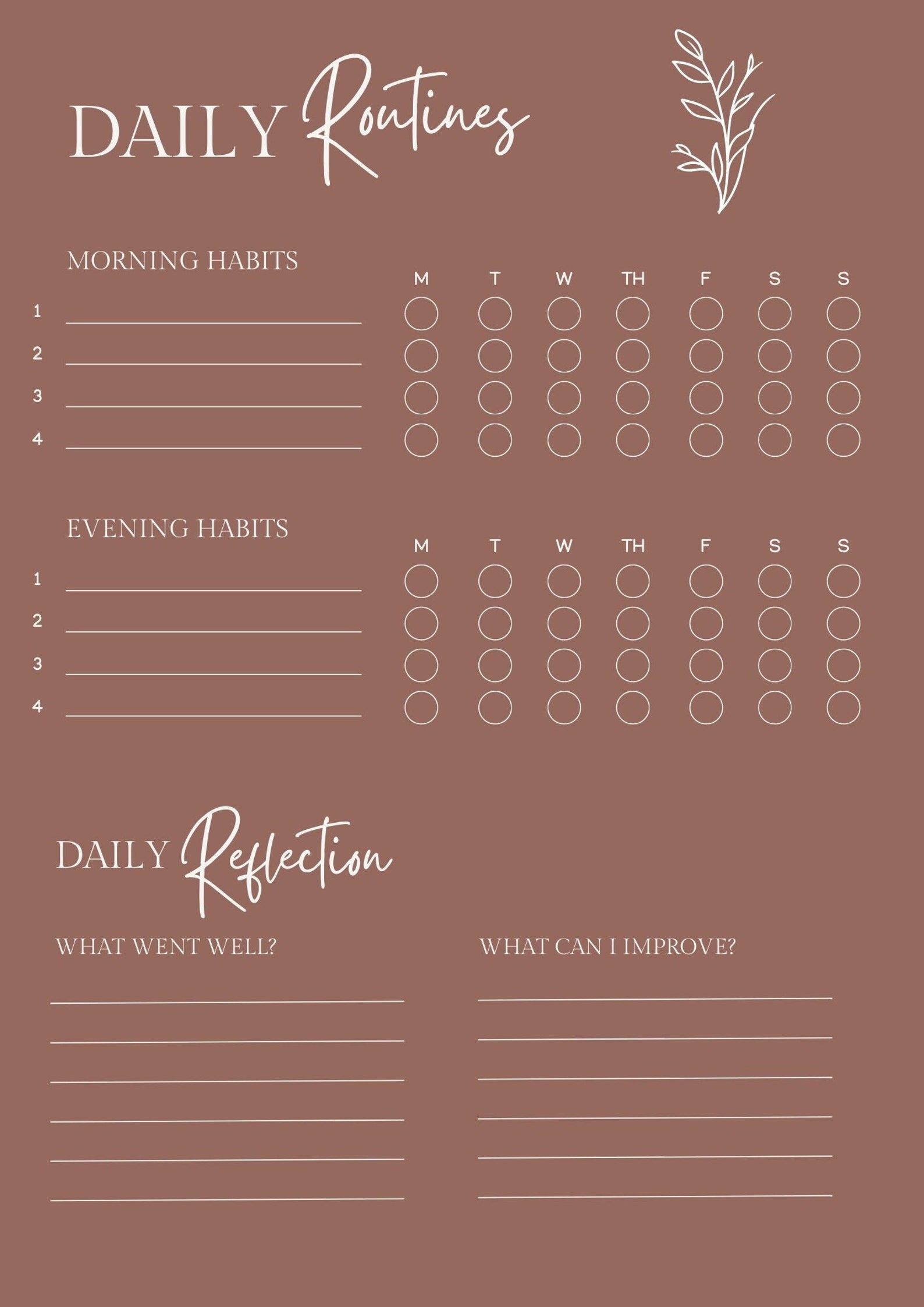 Boho Daily Routine Guide - Digital Download - Etsy
