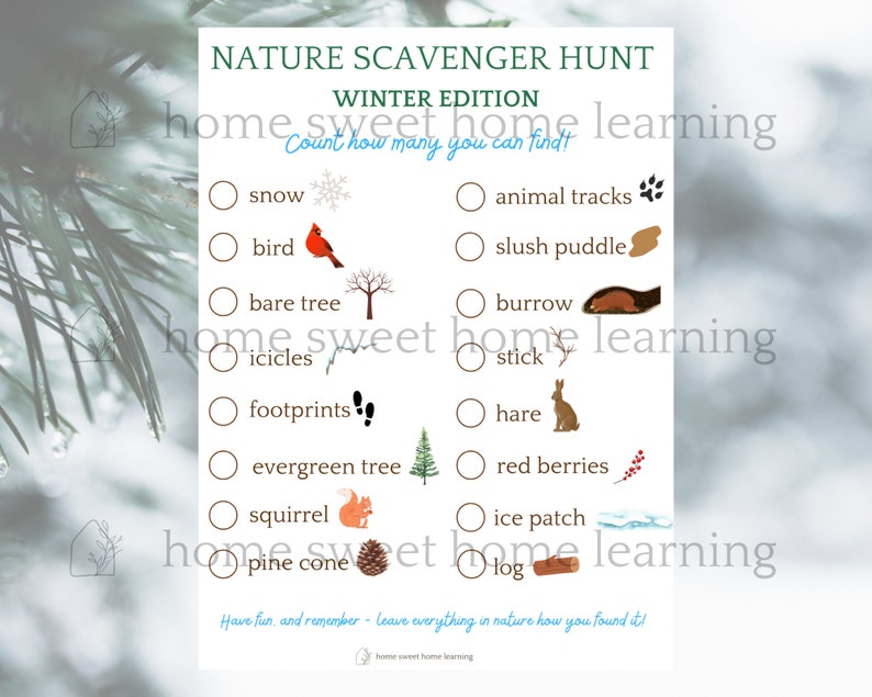 Nature Scavenger Hunt Bundle: All Seasons Activity (PDF) - Etsy