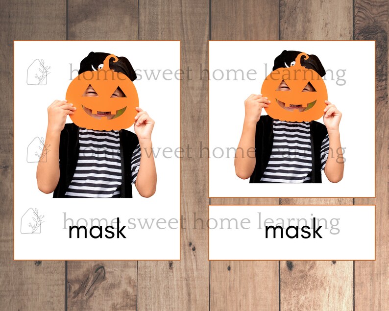Printable Halloween Three-part Cards Real Pictures Nomenclature Cards ...