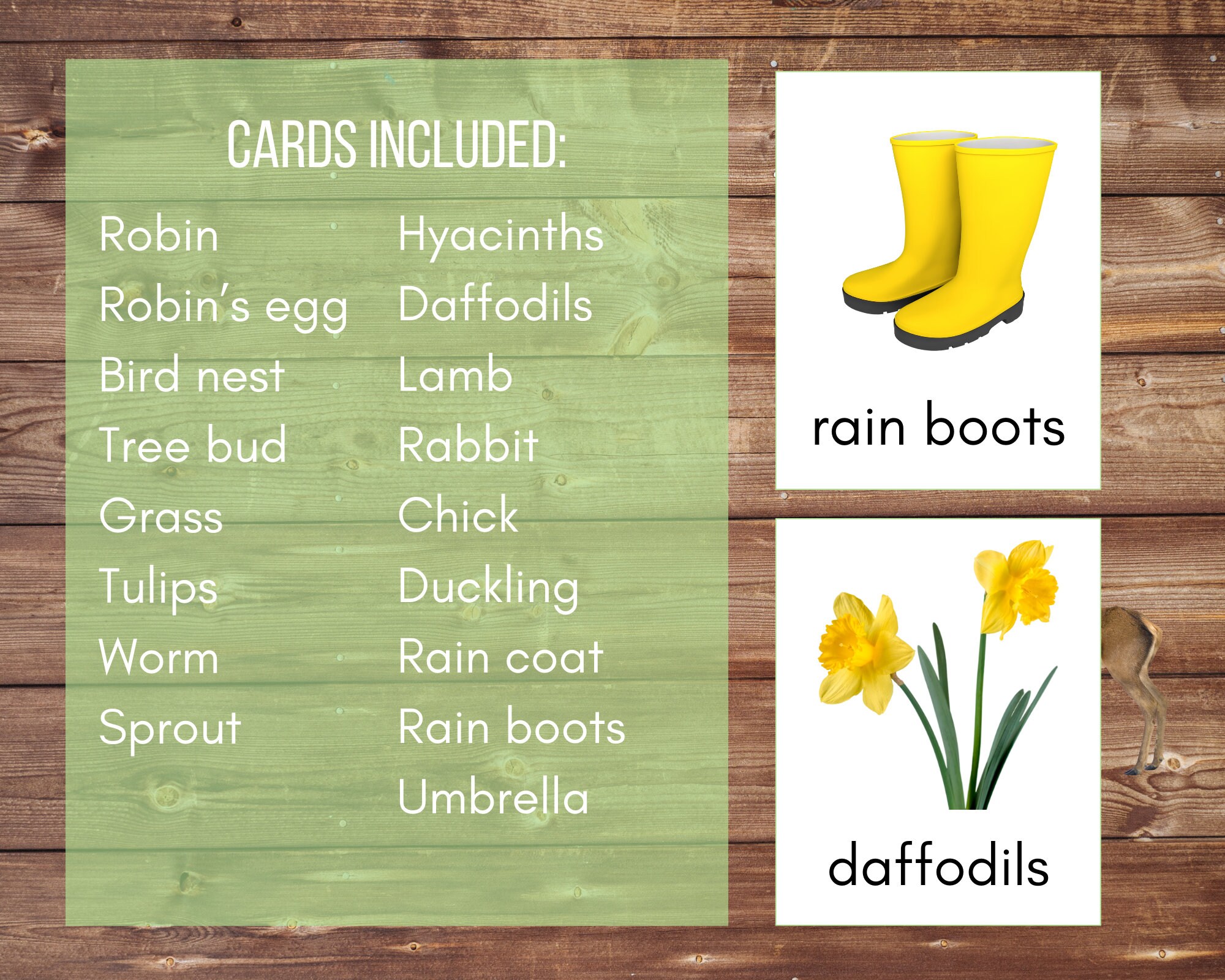 Spring Montessori Three-part Cards Printable Spring Nomenclature Cards ...
