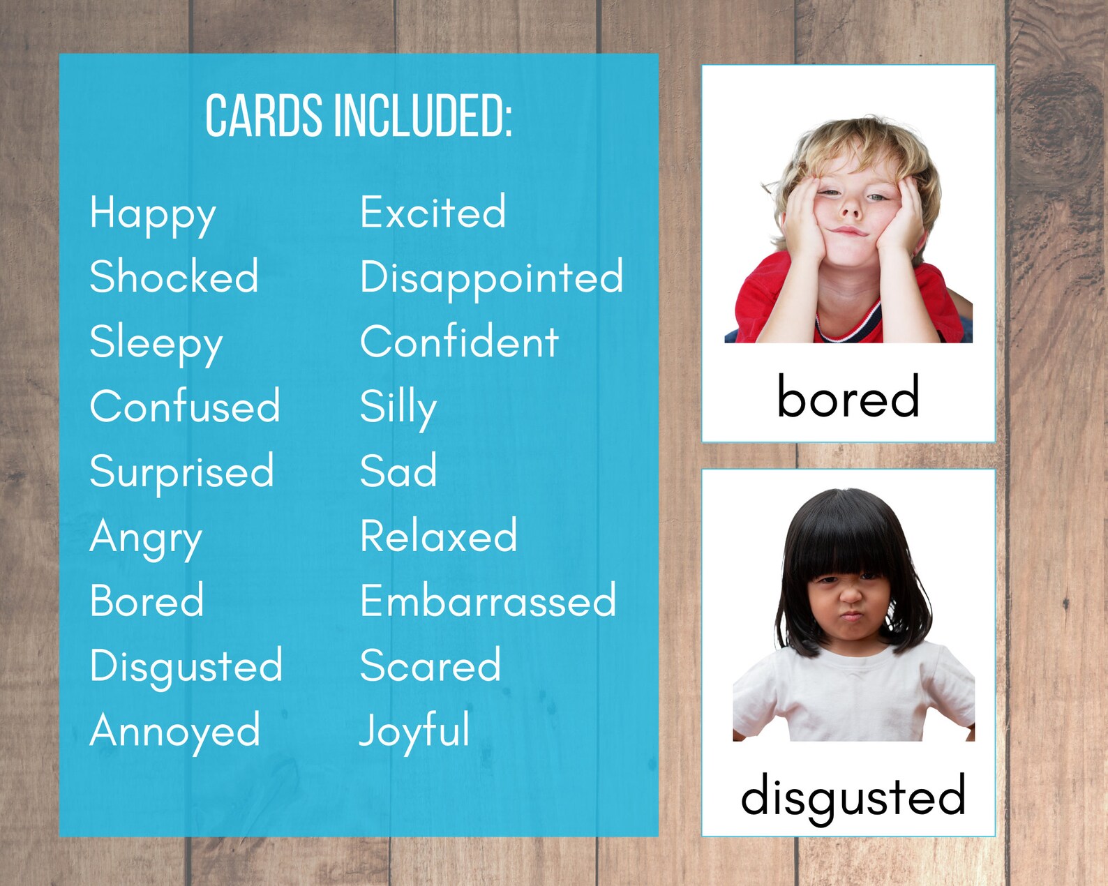 Three-part Cards Emotions Nomenclature Cards Real Pictures Printable ...