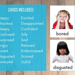 Three-part Cards Emotions Nomenclature Cards Real Pictures Printable ...