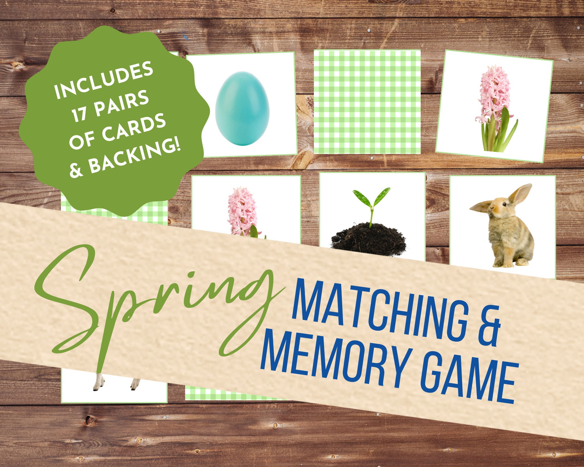 Printable Spring Matching Game Spring Memory Game Real Images ...