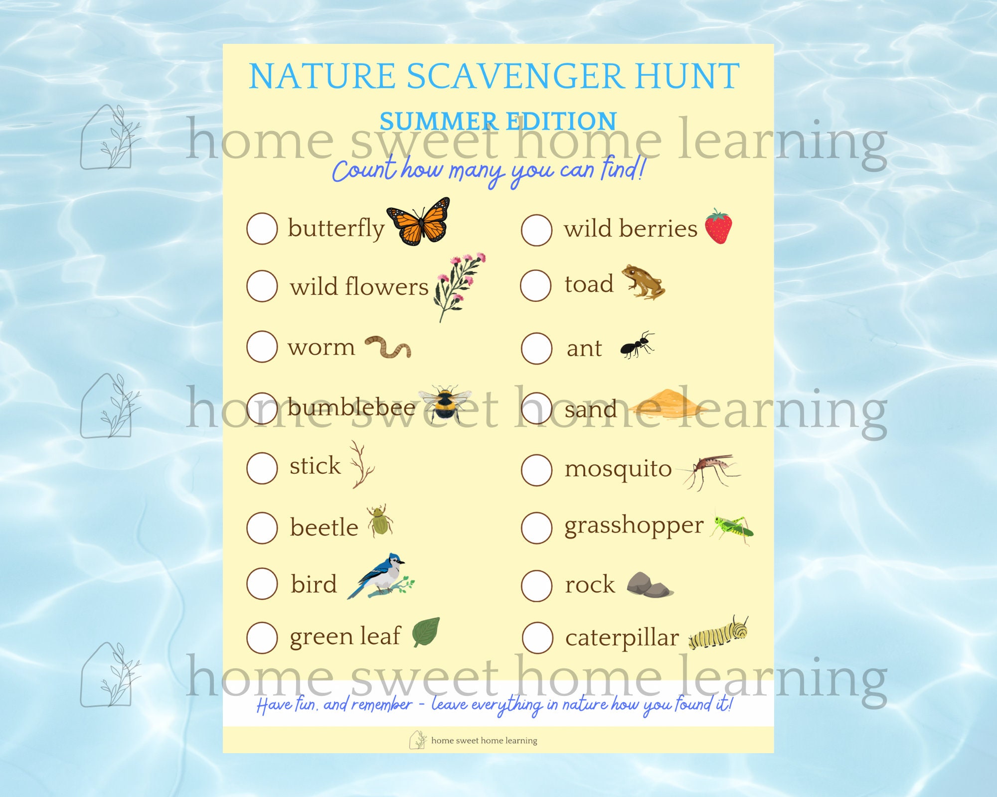 Nature Scavenger Hunt: Four Seasons Printable Checklist (PDF) - Etsy