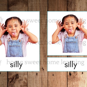 Three-part Cards Emotions Nomenclature Cards Real Pictures Printable ...