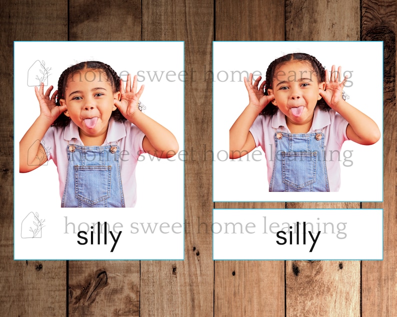 Three-part Cards Emotions Nomenclature Cards Real Pictures Printable ...