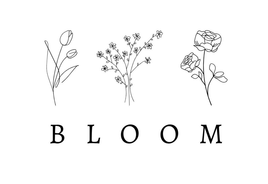 Bloom Floral SVG - Etsy