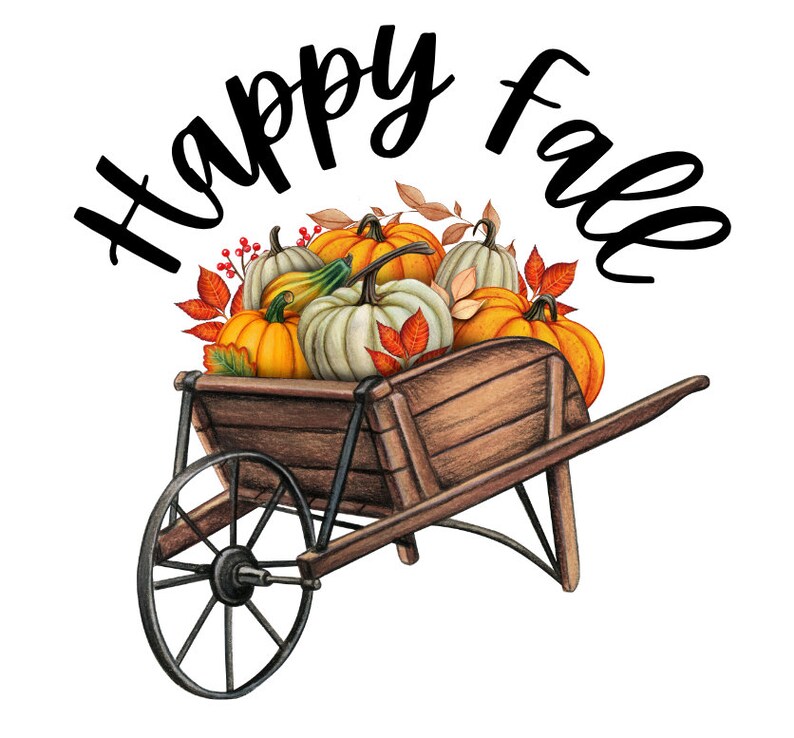 Happy Fall Wheelbarrow SVG - Etsy