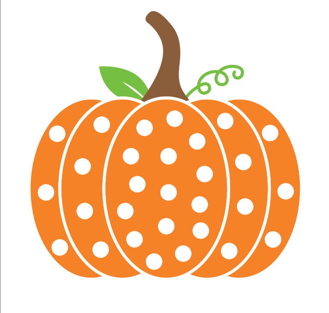 Polka Dot Pumpkin SVG - Etsy